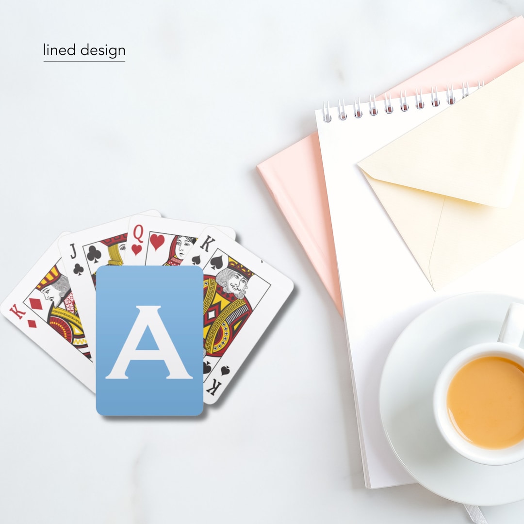 Custom Initial Card Deck Personalized Poker Card Deck Poker Card Set ...