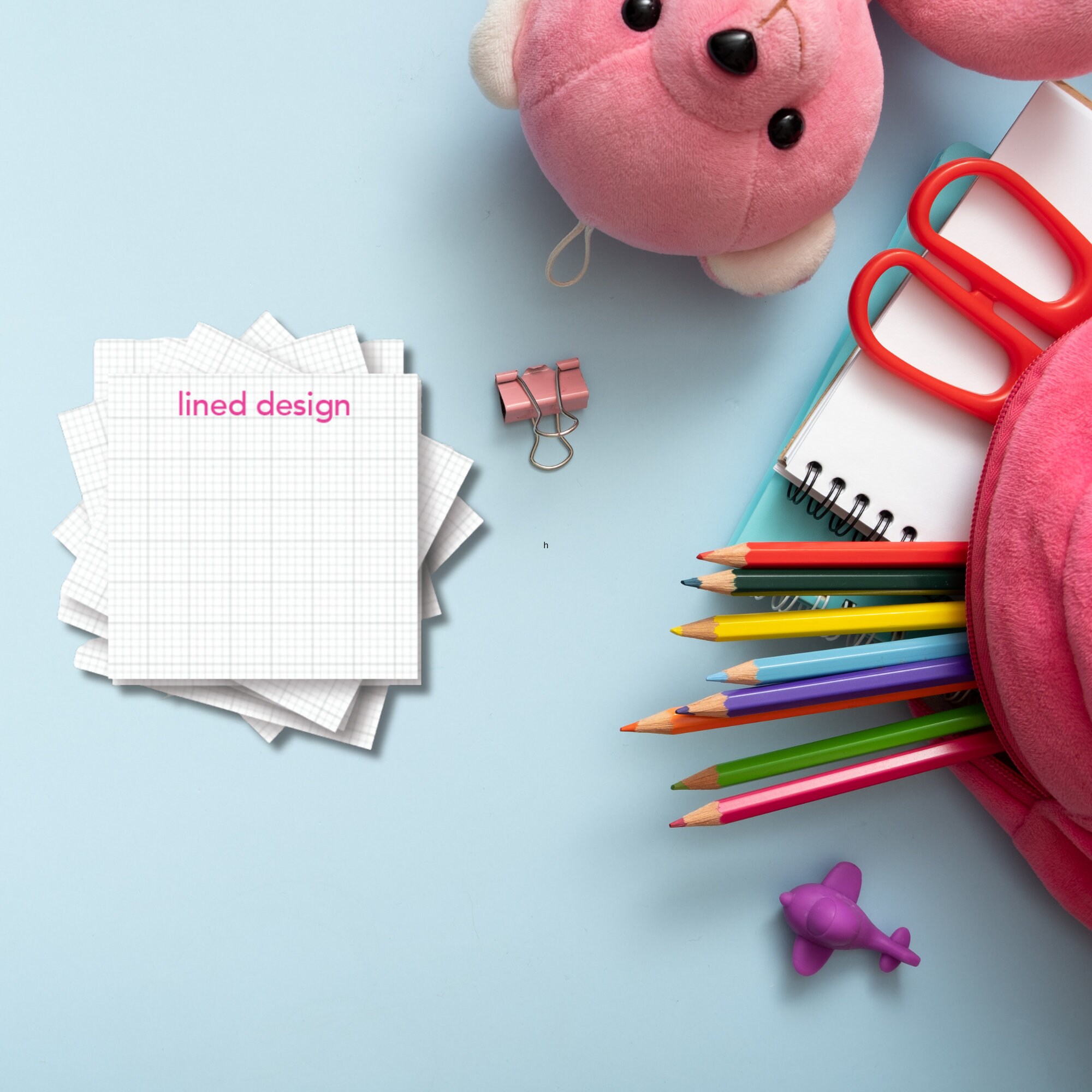 Personalized Graph Sticky Notes With Custom Name Custom Text Set of 10 ...