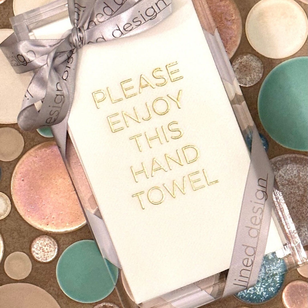 Please Enjoy This Hand Towel Disposable Guest Towel Paper Bathroom ...