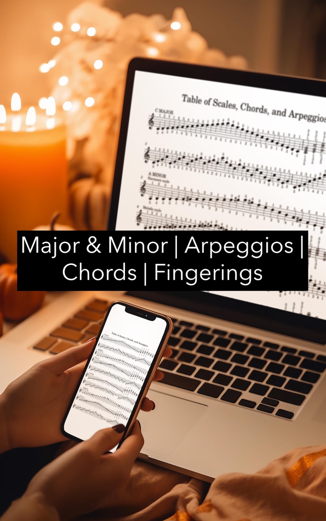 Complete Piano Scales Chart PDF - Major & Minor (harmonic, Melodic ...
