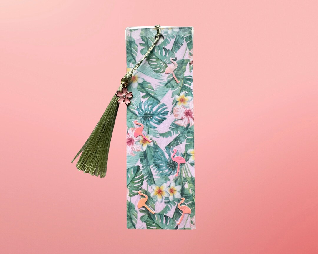 Charmed Tropical Pink Flamingo Bookmark With Tassel. Choose From Pink ...