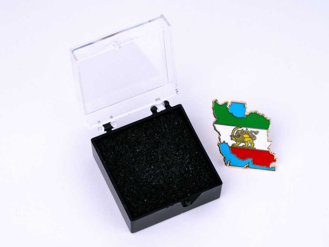 Iran Map Lapel Pin: Lion and Sun Flag, Pride of Iran - Etsy