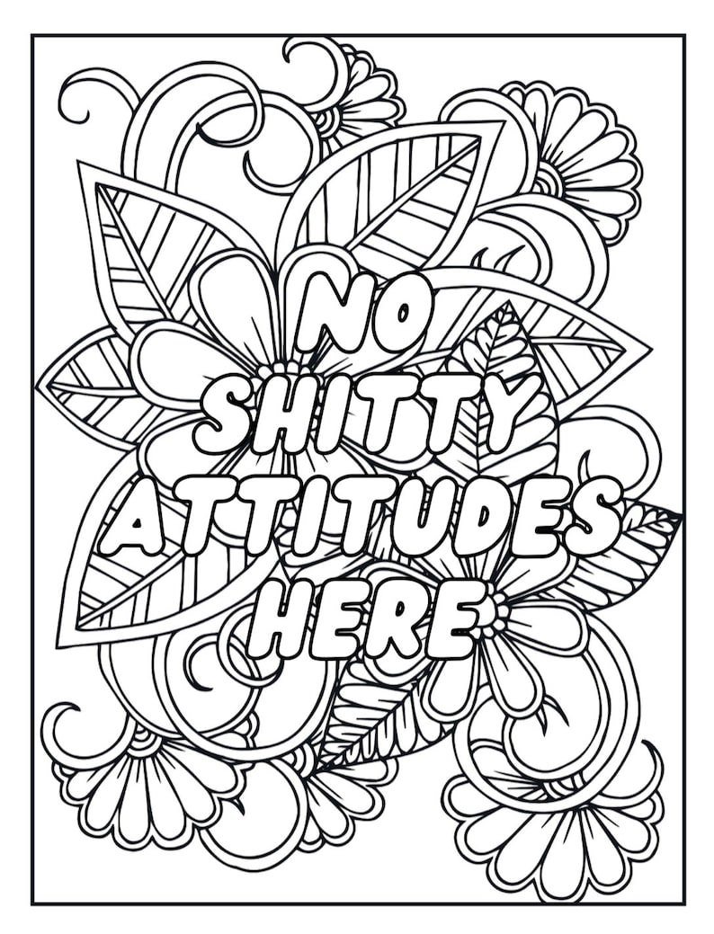 Adult Motivational Swear Words Coloring Pages - Etsy