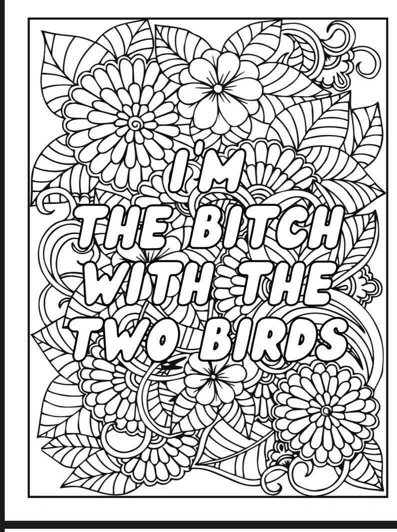 Adult Motivational Swear Words Coloring Pages - Etsy Canada