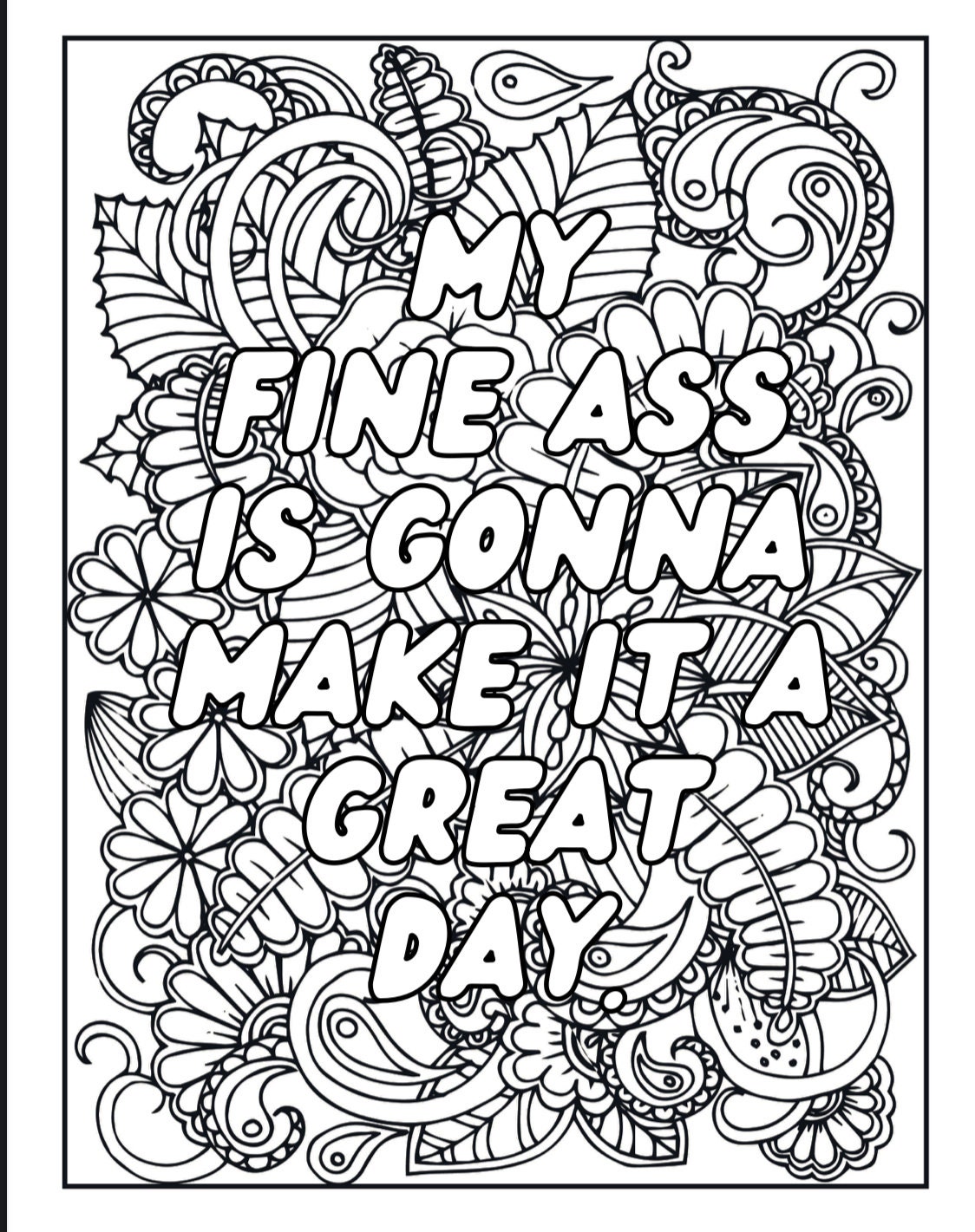 Adult Motivational Swear Words Coloring Pages - Etsy