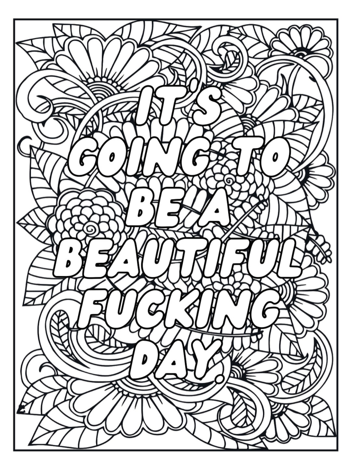 Adult Motivational Swear Words Coloring Pages - Etsy
