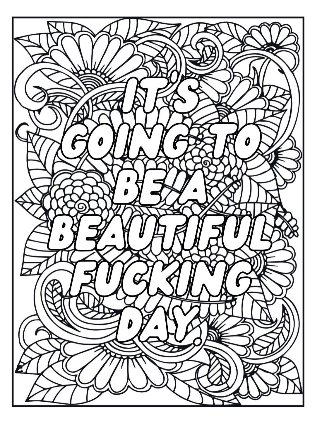 Adult Motivational Swear Words Coloring Pages - Etsy