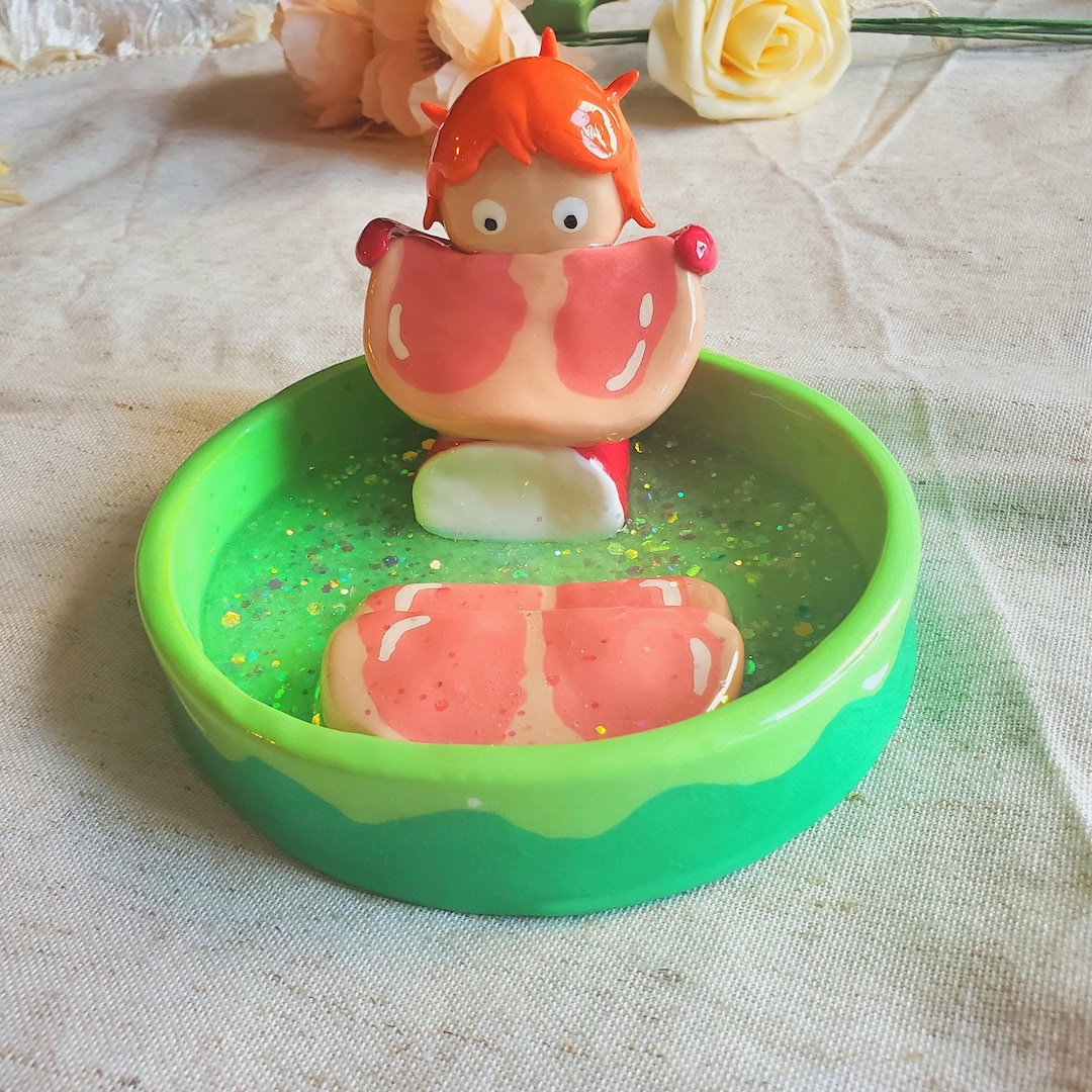 Ponyo Inspired Clay Trinket Tray | Ponyo Figure | Figurine | Home Decor ...