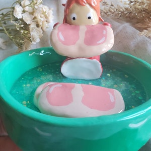 Ponyo Inspired Clay Trinket Tray Ponyo Figure Figurine Home Decor ...