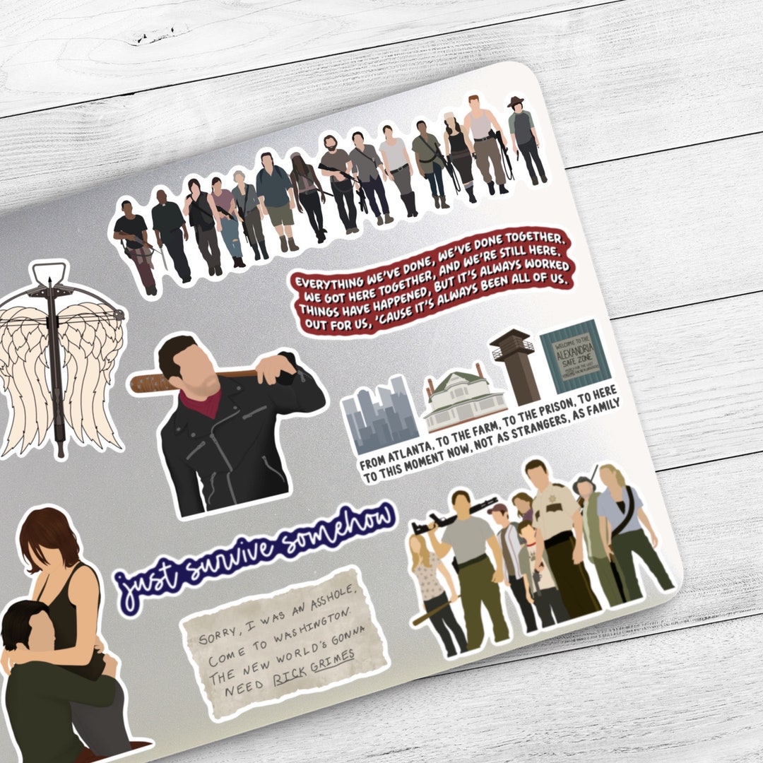 The Walking Dead Stickers Twd Stickers Walking Dead Ts Etsy Australia