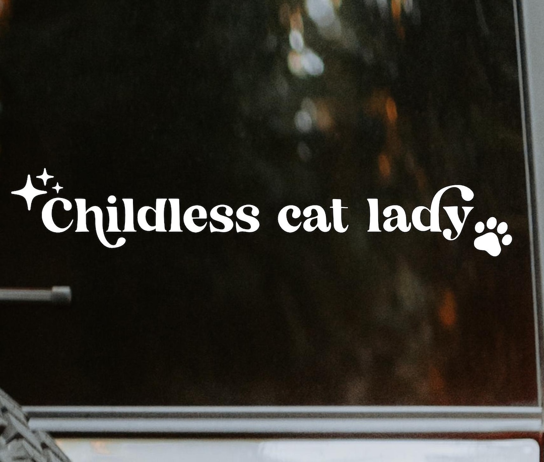 Childless Cat Lady Decal - Etsy