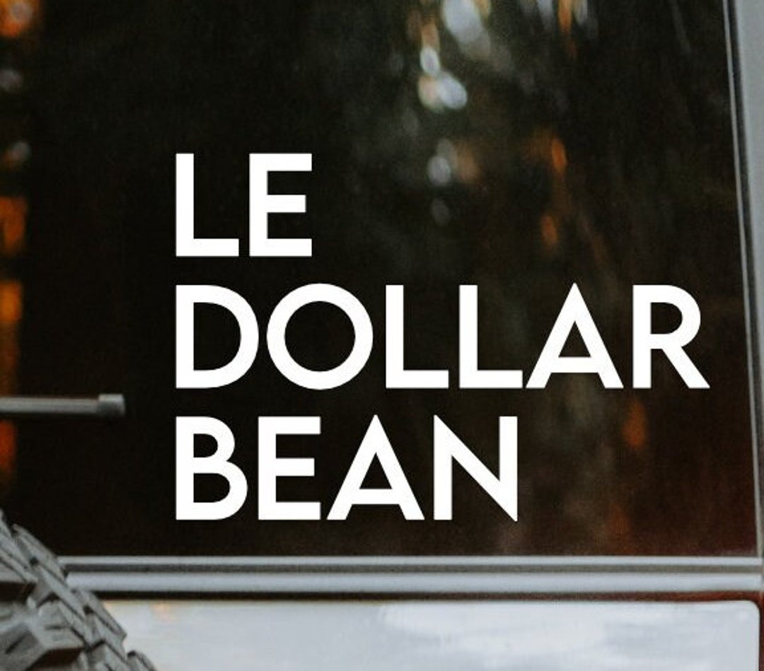 Le Dollar Bean Decal - Etsy