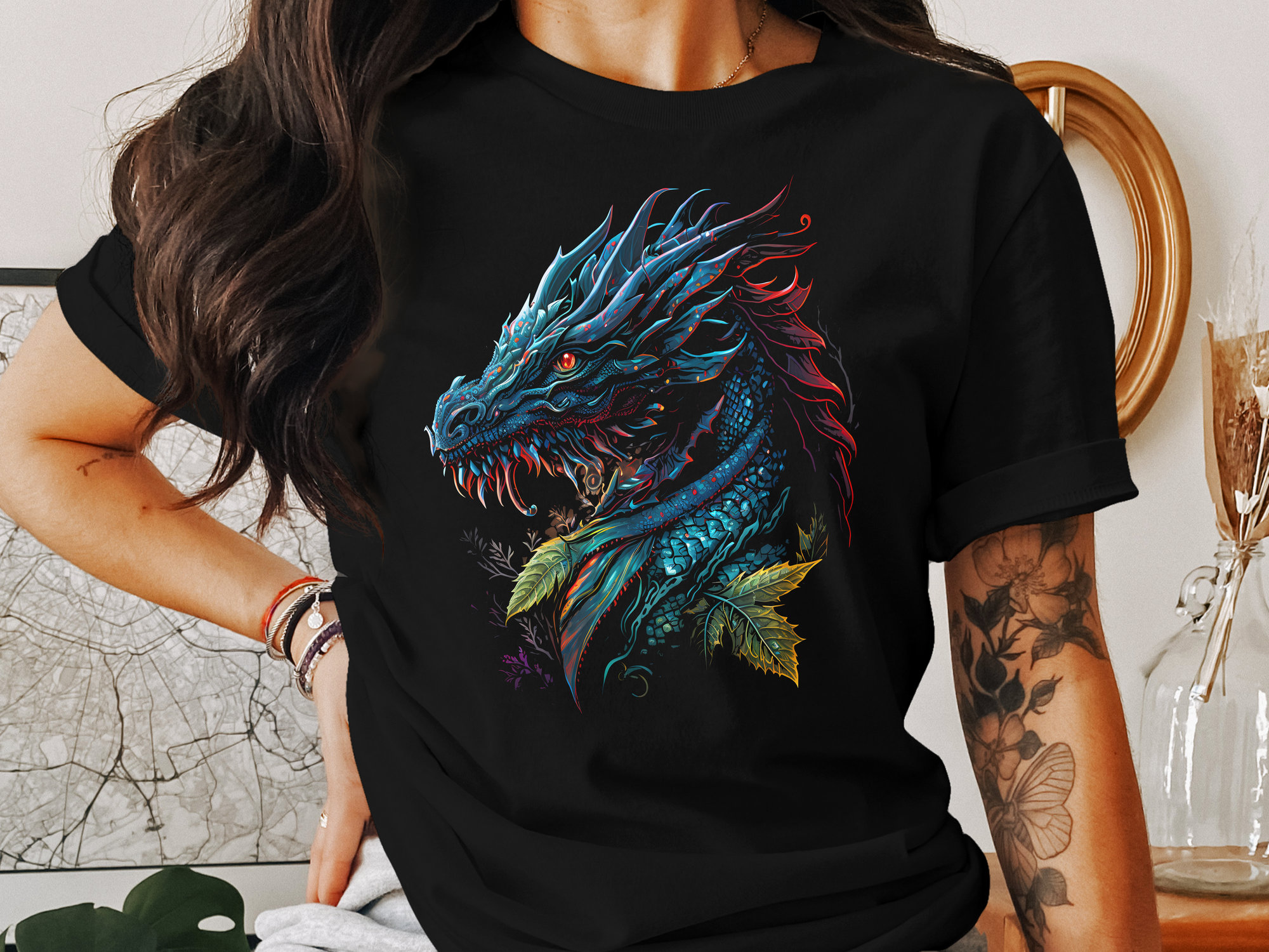 Dragon T-shirt Fantasy Tshirt Men T Shirt Women Tshirt Gift Graphic Tee ...