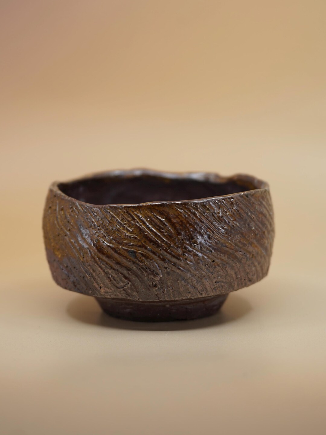 Brown Swirl Soda Fired Tea Bowl Hand Made - Etsy