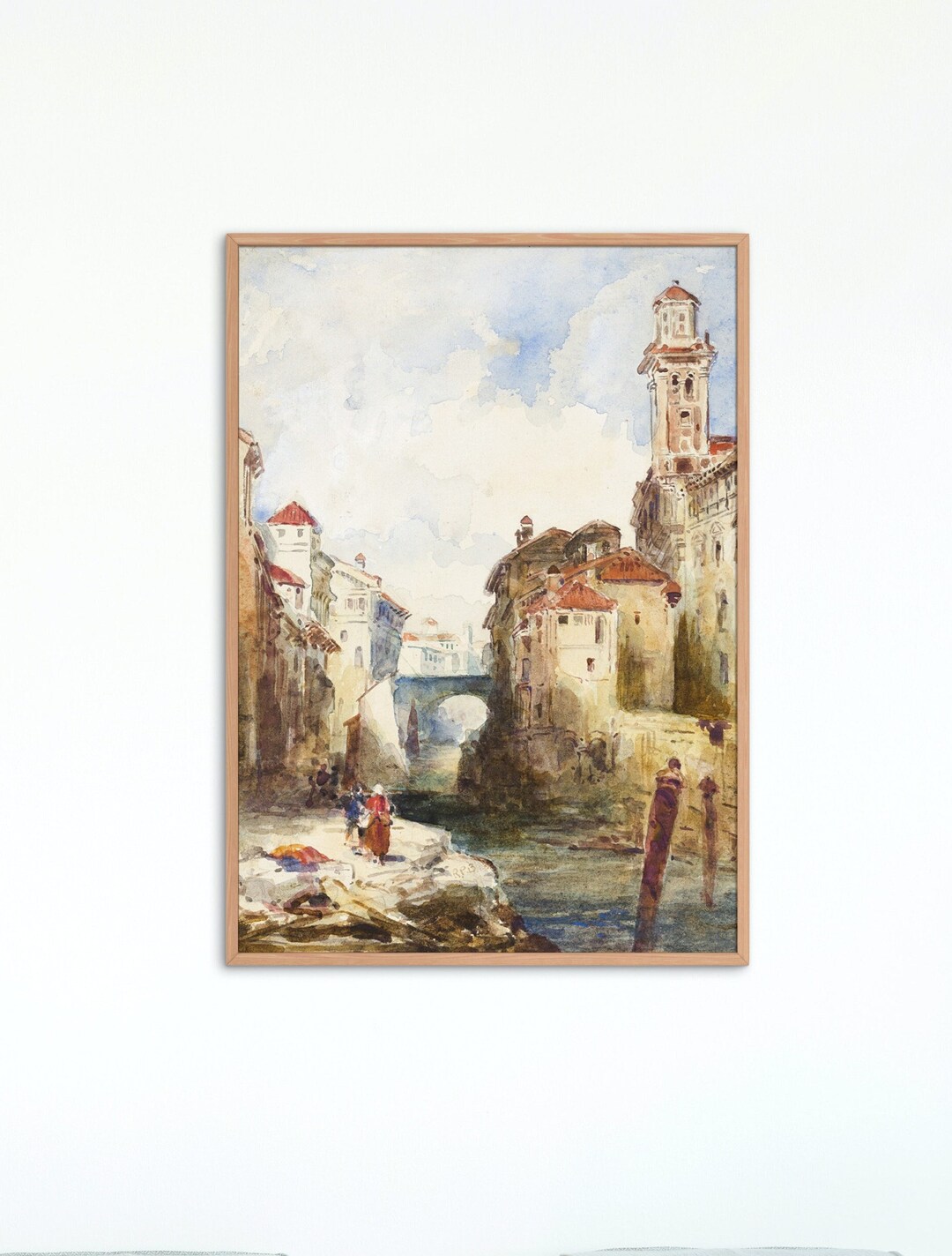 Digital Download, Printable, French Town Print, Landscape Wall Art ...