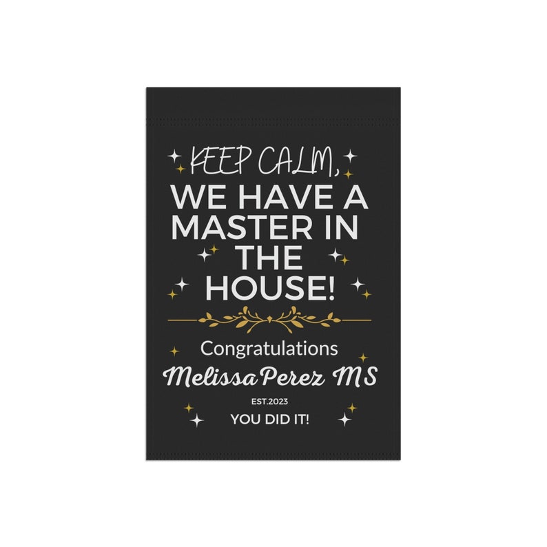 Custom Master's Graduation Yard Sign Master's Graduation Party Master's ...