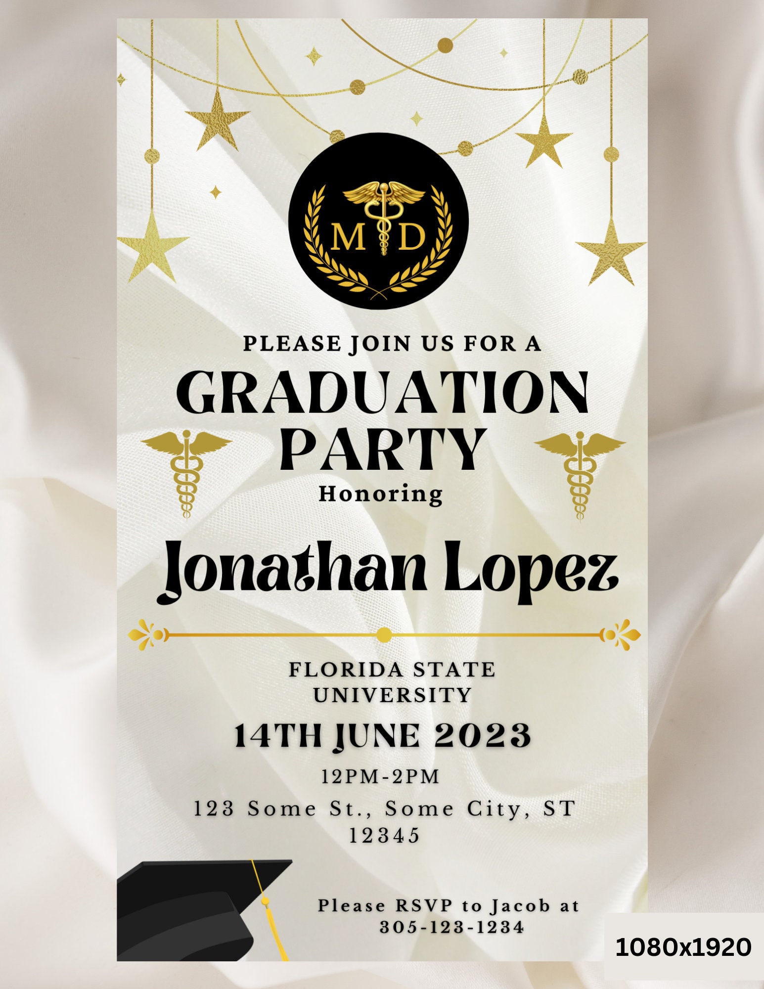 MD/DO Graduation Invitation Graduation Party Invite Graduation ...