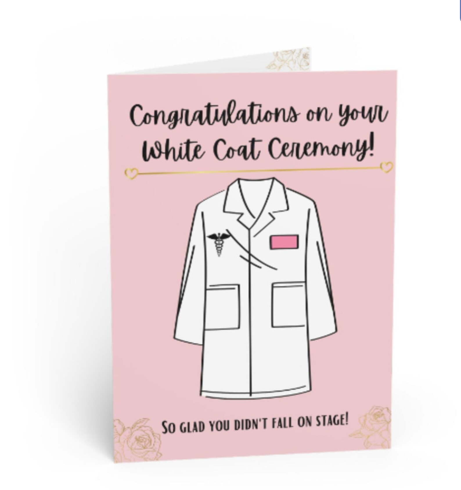 White Coat Ceremony Card DIY Card Print at Home Card MD White Coat ...