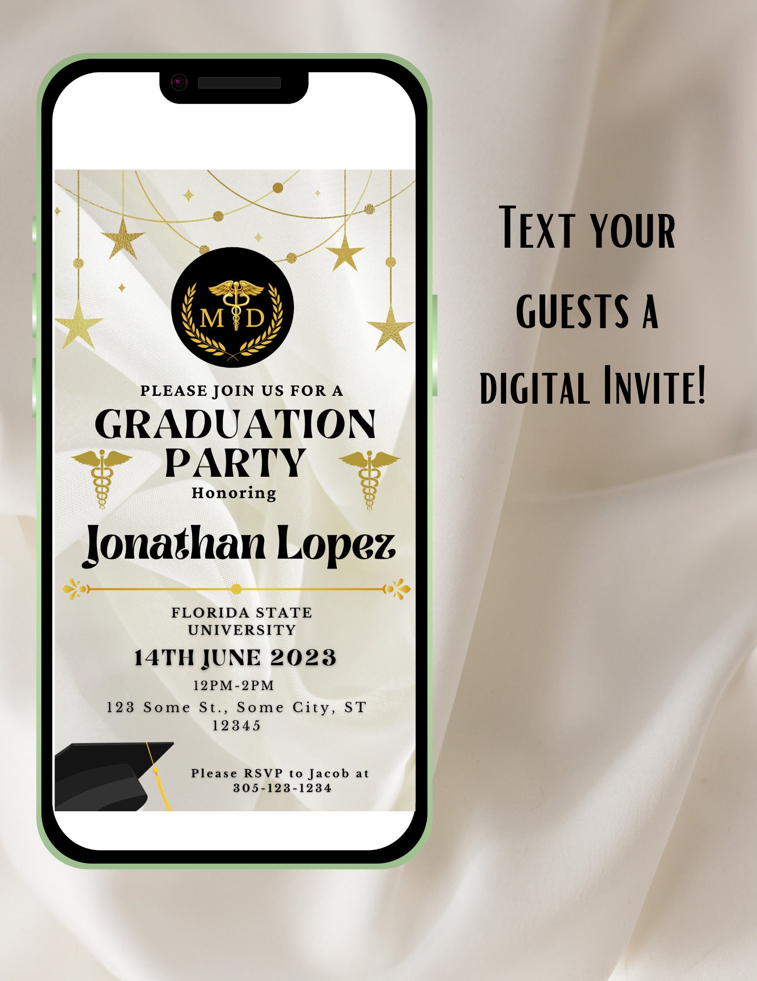 MD/DO Graduation Invitation Graduation Party Invite Graduation ...