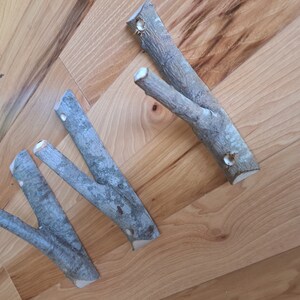 Hardwood Tree Branch Hooks. Wood Hooks. Wall Hooks, Handmade Coat Racks ...