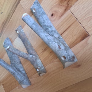 Hardwood Tree Branch Hooks. Wood Hooks. Wall Hooks, Handmade Coat Racks ...