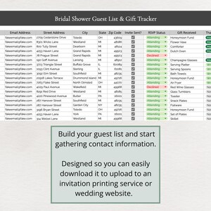 Editable Bridal Shower Planner | Digital Wedding Organizer Template ...