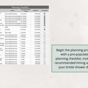 Editable Bridal Shower Planner | Digital Wedding Organizer Template ...
