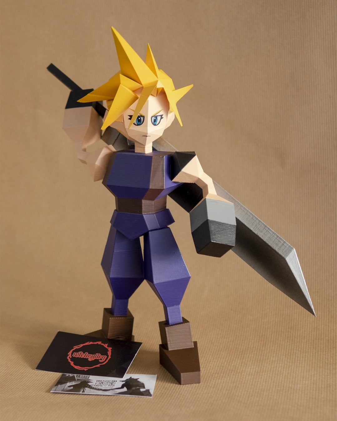 Cloud Strife FFVII Low Poly Figure 30 Cm | Final Fantasy VII Lovers - Etsy