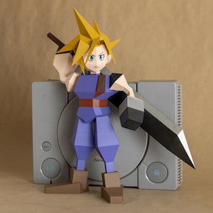 Cloud Strife FFVII Low Poly Figure 30 Cm | Final Fantasy VII Lovers - Etsy
