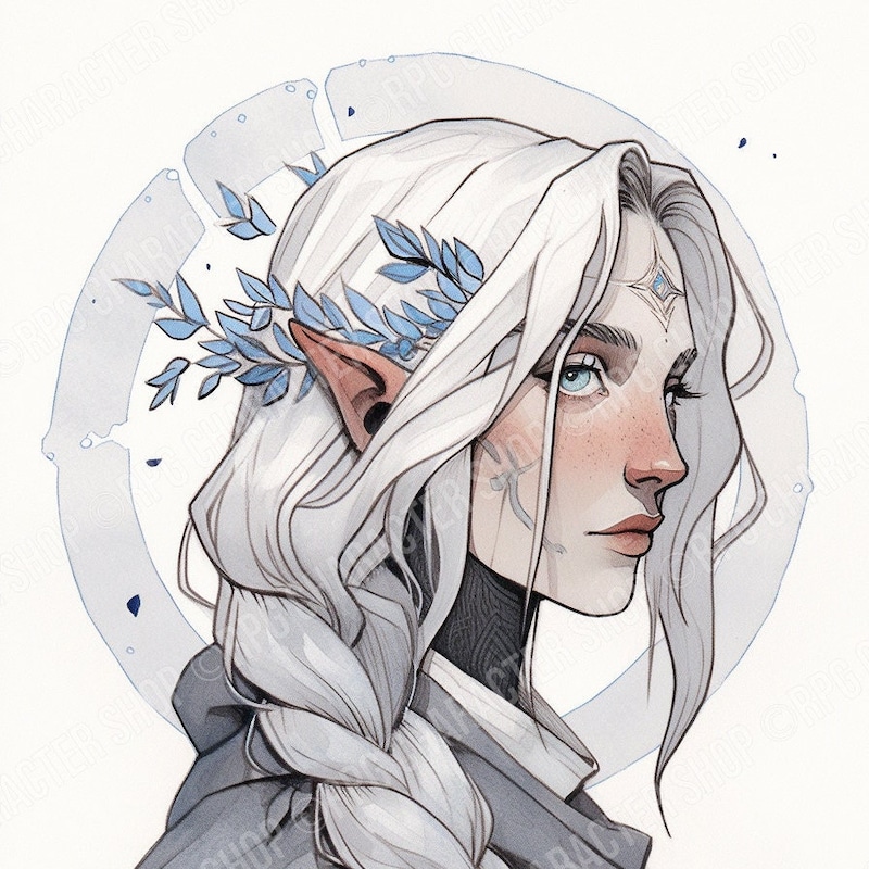 Dnd Character Art Elf - Etsy