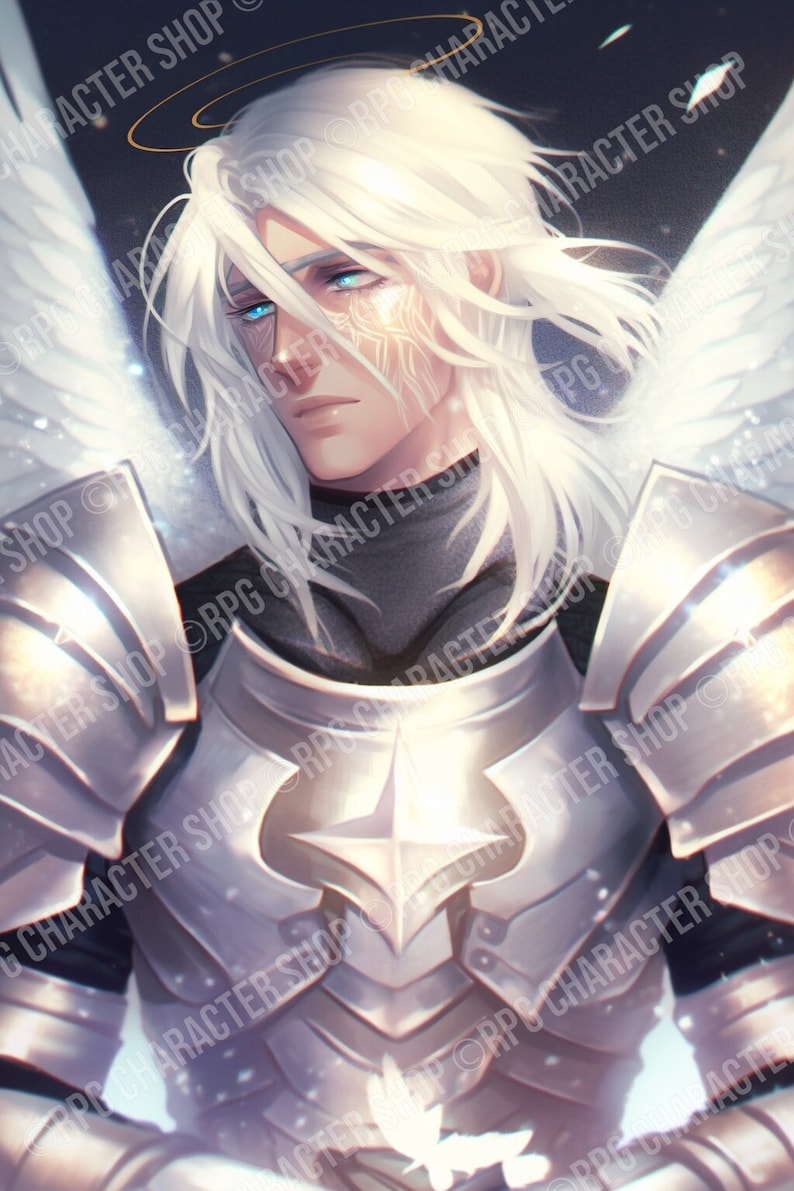 Male Aasimar Paladin | Character Portrait - Etsy