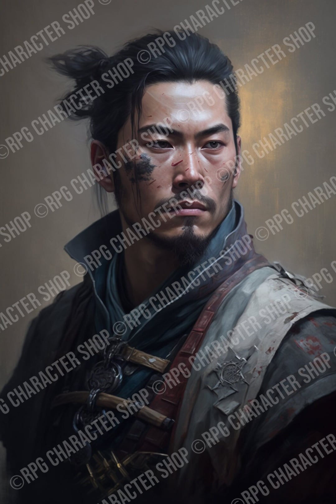 Male Human Fighter Character Portrait - Etsy