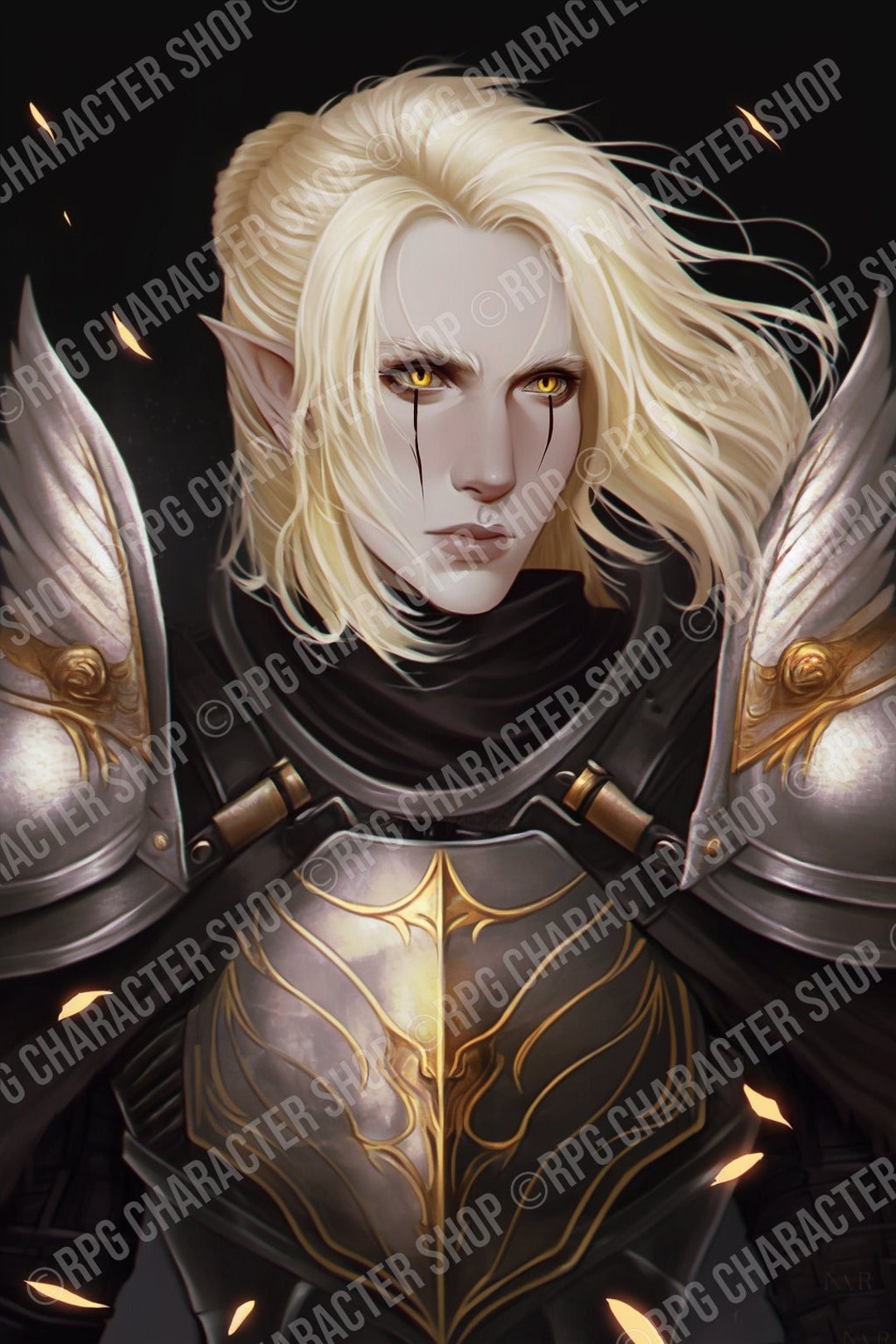 Male Aasimar Cleric | Character Portrait - Etsy