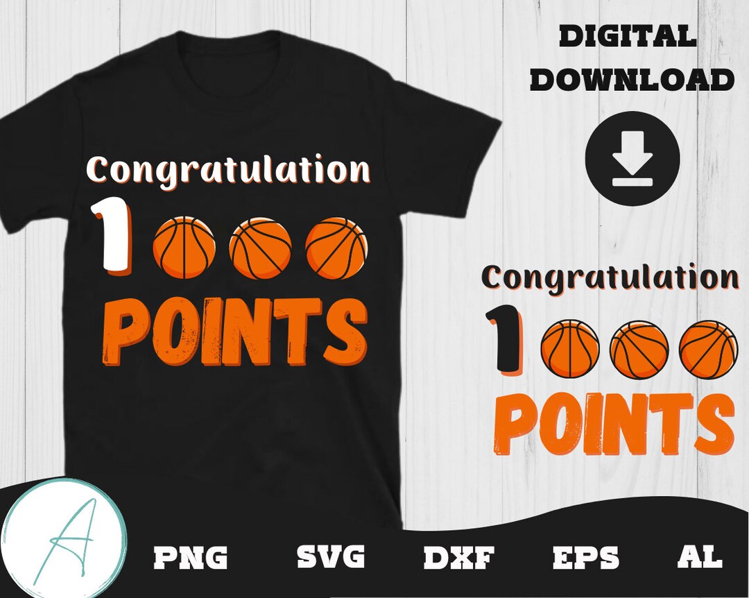 1000 Points Basketball Scorer High School Basketball Player Png Svg Cut ...