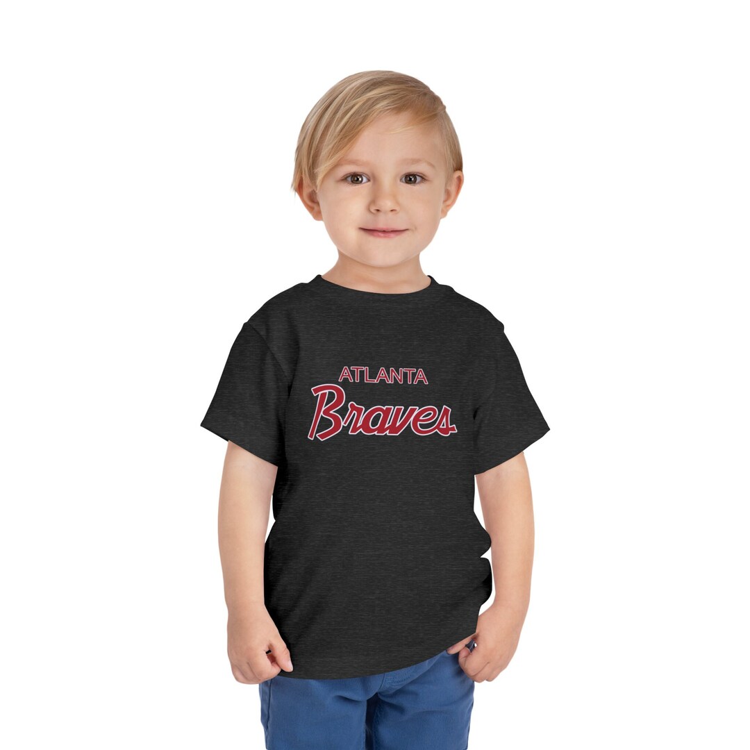 TODDLER SIZES | Braves Script T-shirt | Fan of Atlanta Braves Toddler T ...