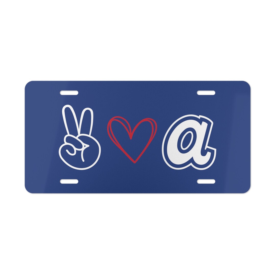 Fan of Atlanta Baseball License Plate | Atlanta Braves License Plate ...