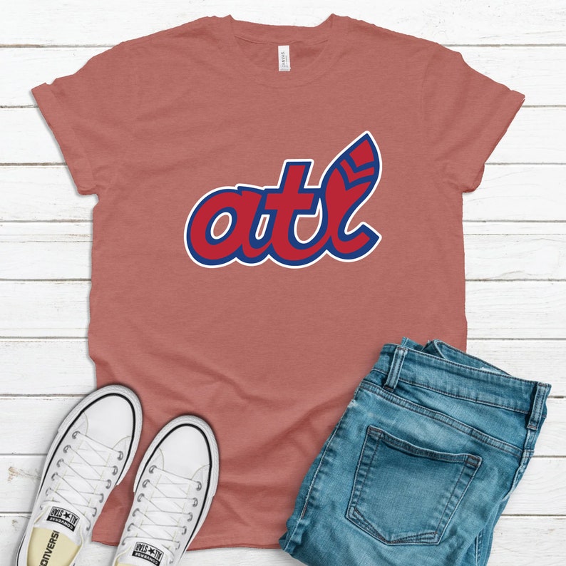 Atlanta Braves T-shirt | Atlanta Braves Shirt | Retro Feather T-shirt ...