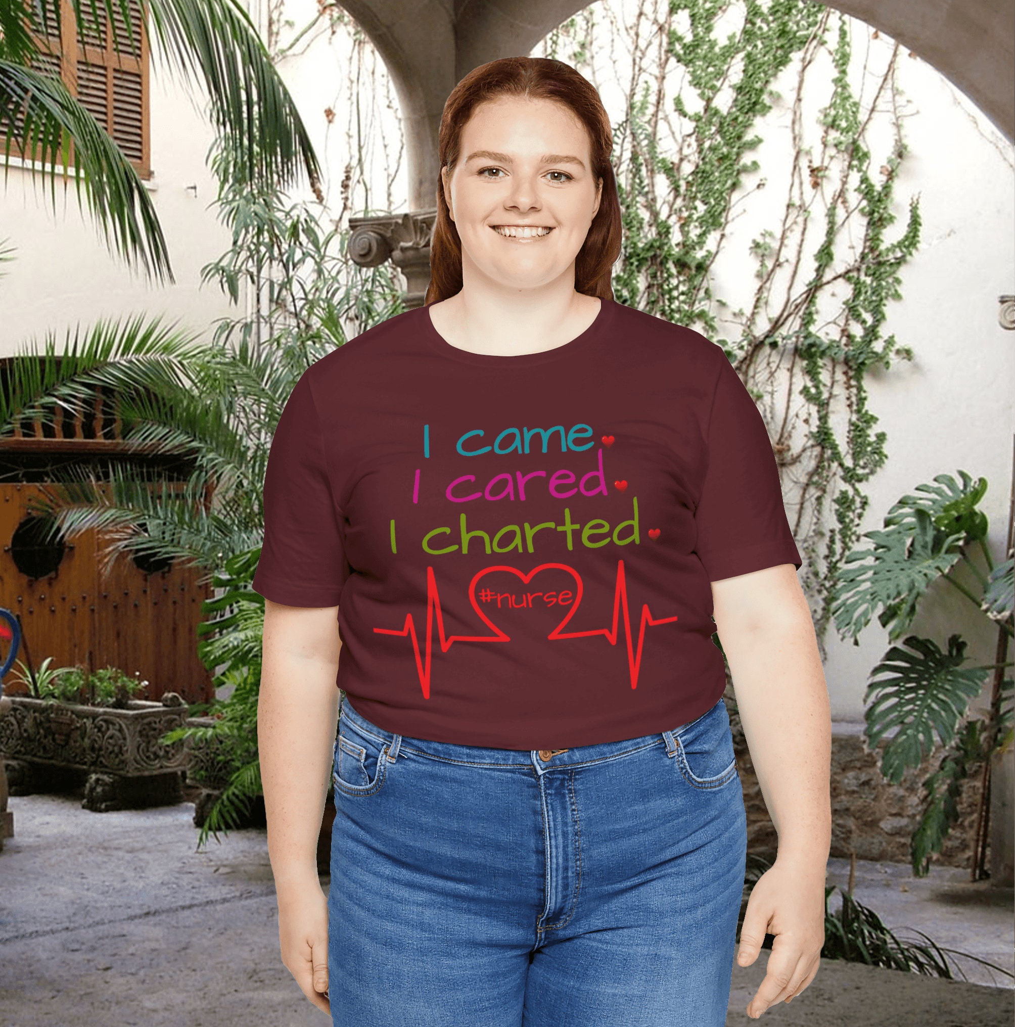 I Came I Cared I Charted Shirt Nurse Shirt Nurse - Etsy