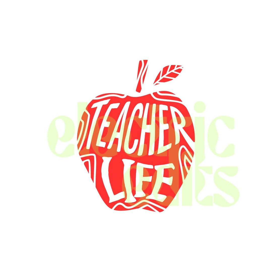 Teacher Life Png, Teacher Apple Png, Teacher Png, Teacher Gift Png ...