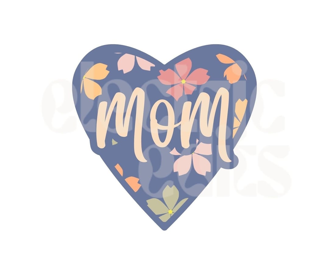 Mom Floral Heart Png, Mother's Day Png, Retro Mama, Png Digital, Svg ...
