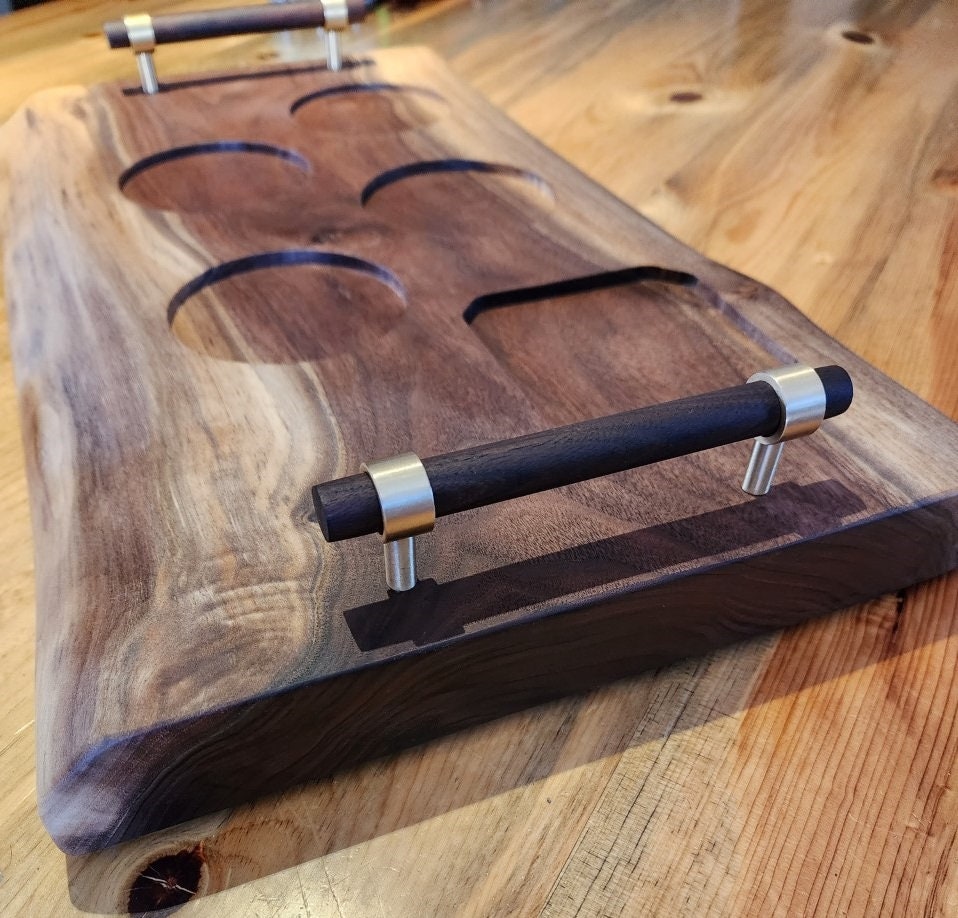 Whiskey Serving Tray Whiskey Decanter Tumblers Board - Etsy