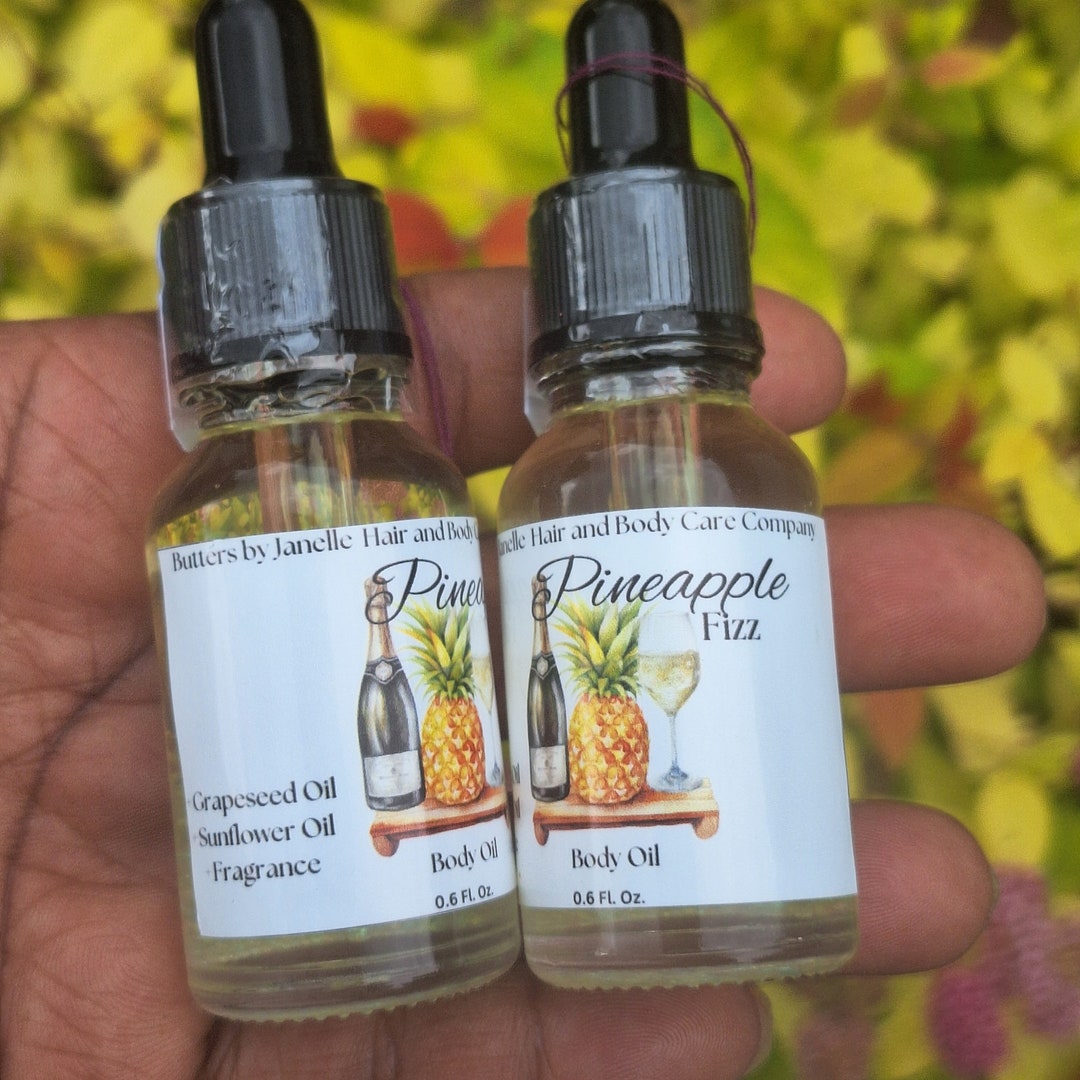 Pineapple Body Oil Natural Ingredients Grapeseed Healing Fast Absorbing ...