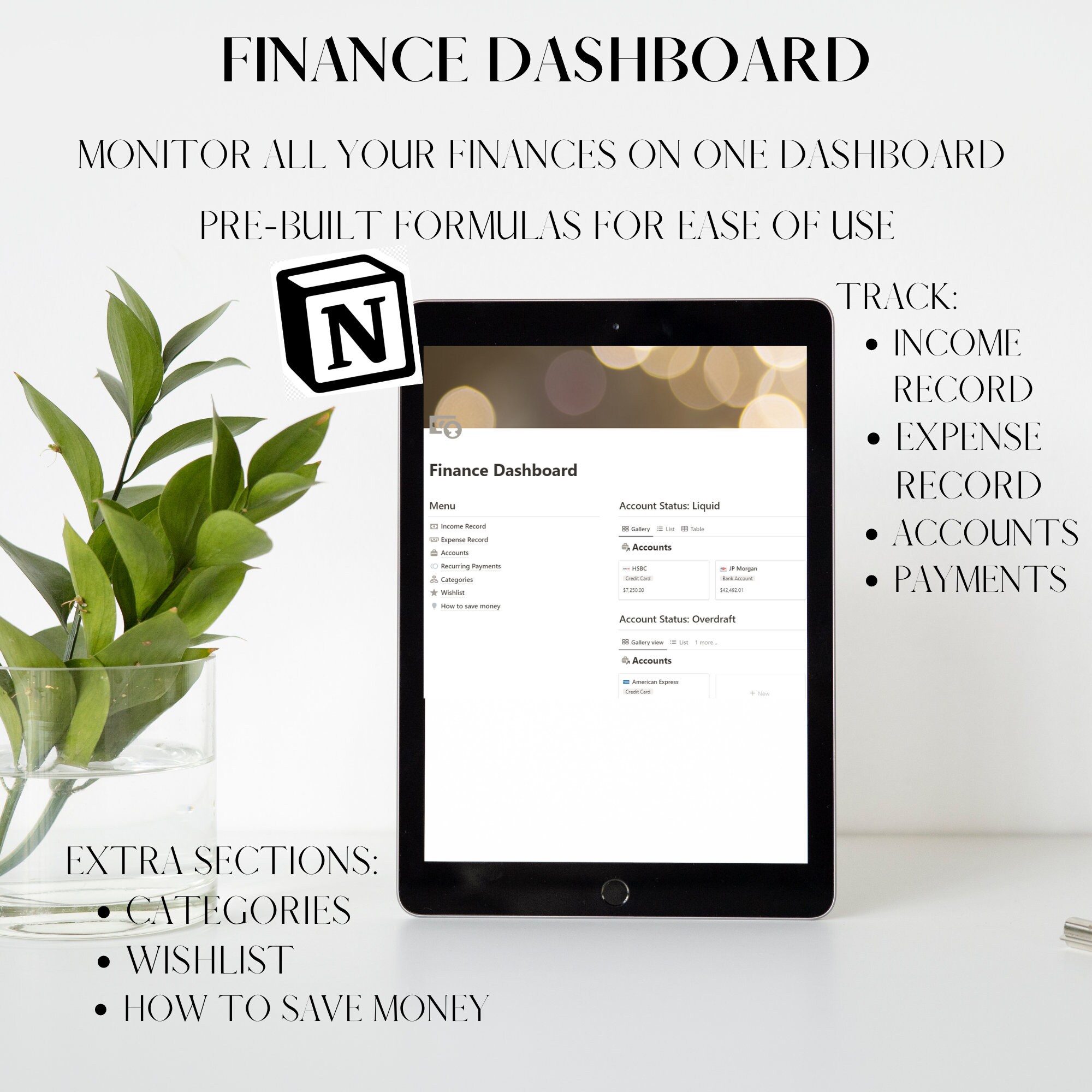 Notion Focus Planner for Business, Personal, Students/educators Bundle ...