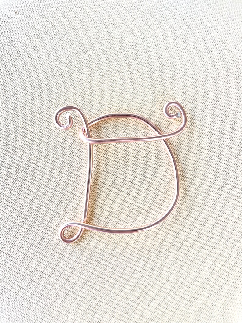 Elegant Personalized Wire Letter Ornament or Stocking Tag - Etsy