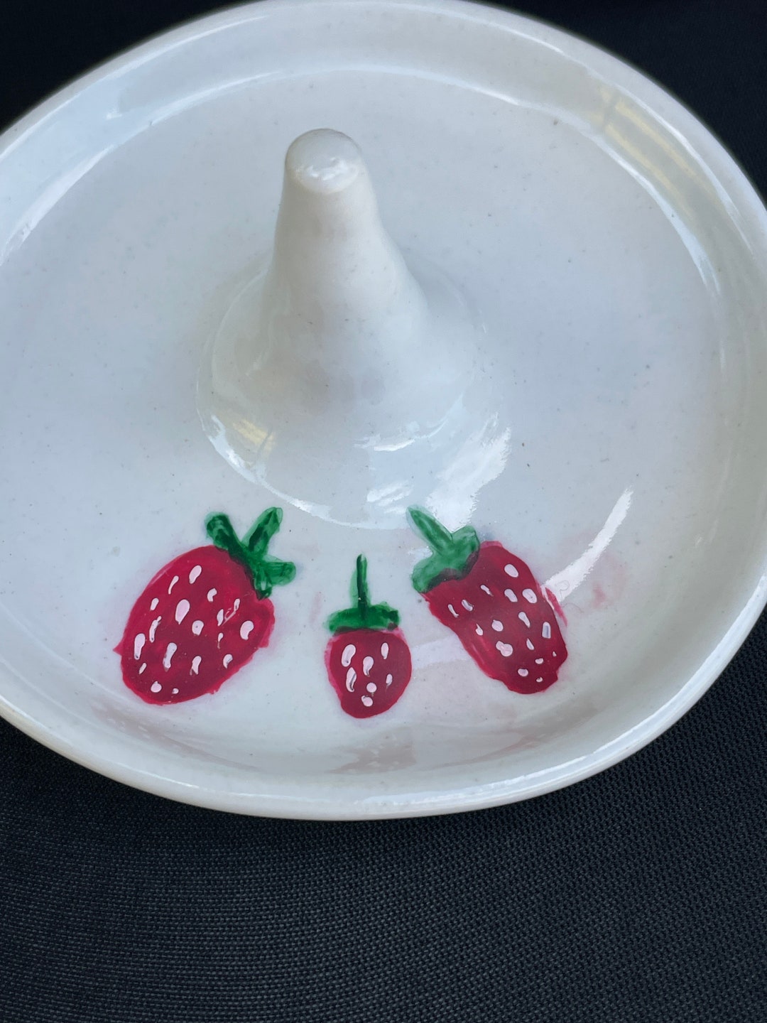 Hand Painted White Ceramic Jewelry Dish, Stoneware, Ring Dish - Etsy