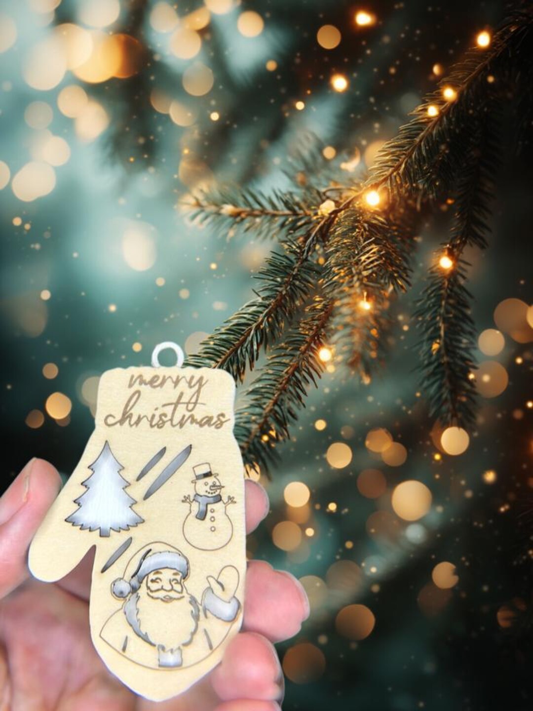 Layered Christmas Mitten Ornament – Laser Cut Digital File (SVG • AI ...