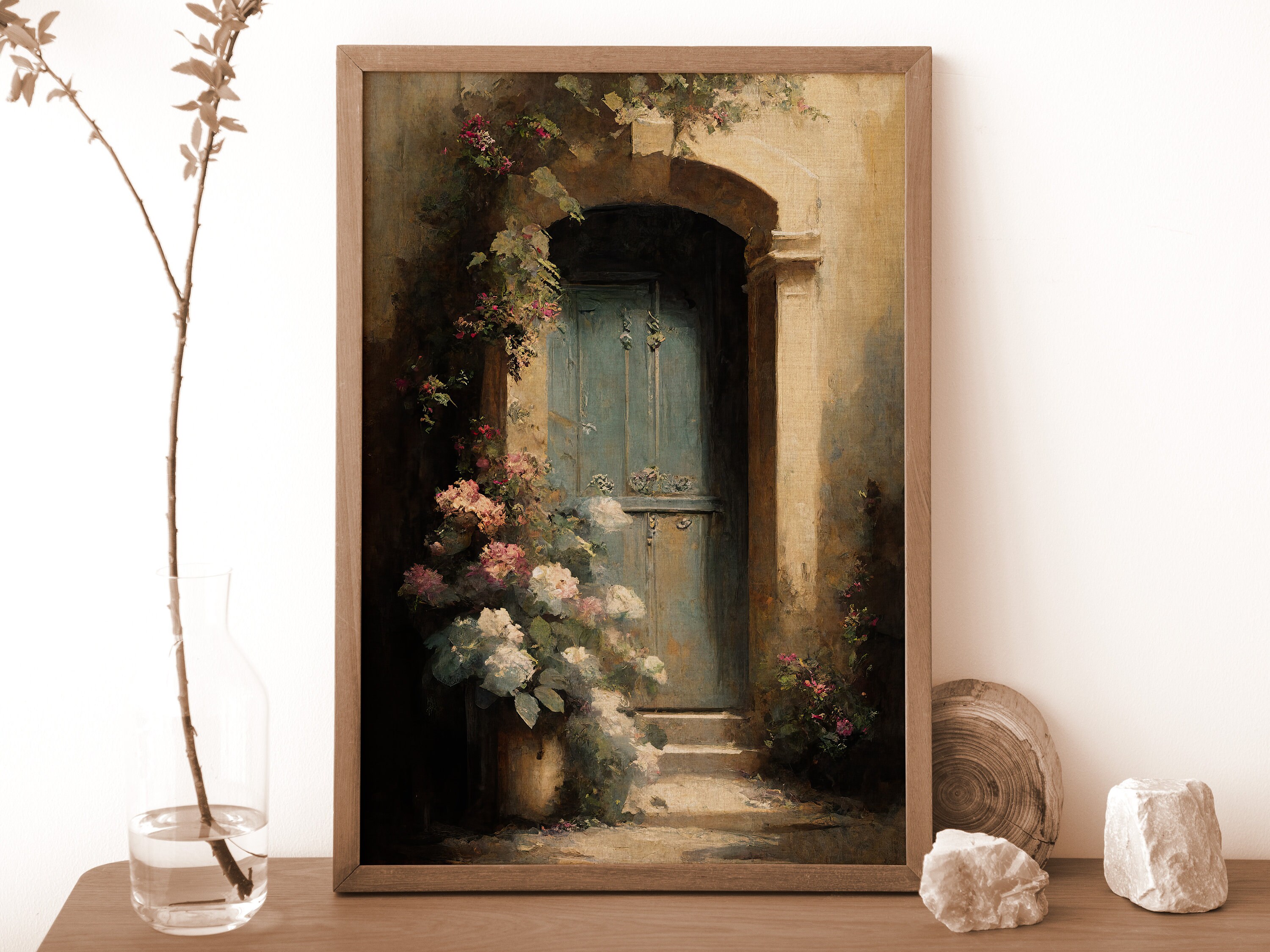 Whimsical Floral Door Timeless Doorway Art Print Vintage Aesthetic ...