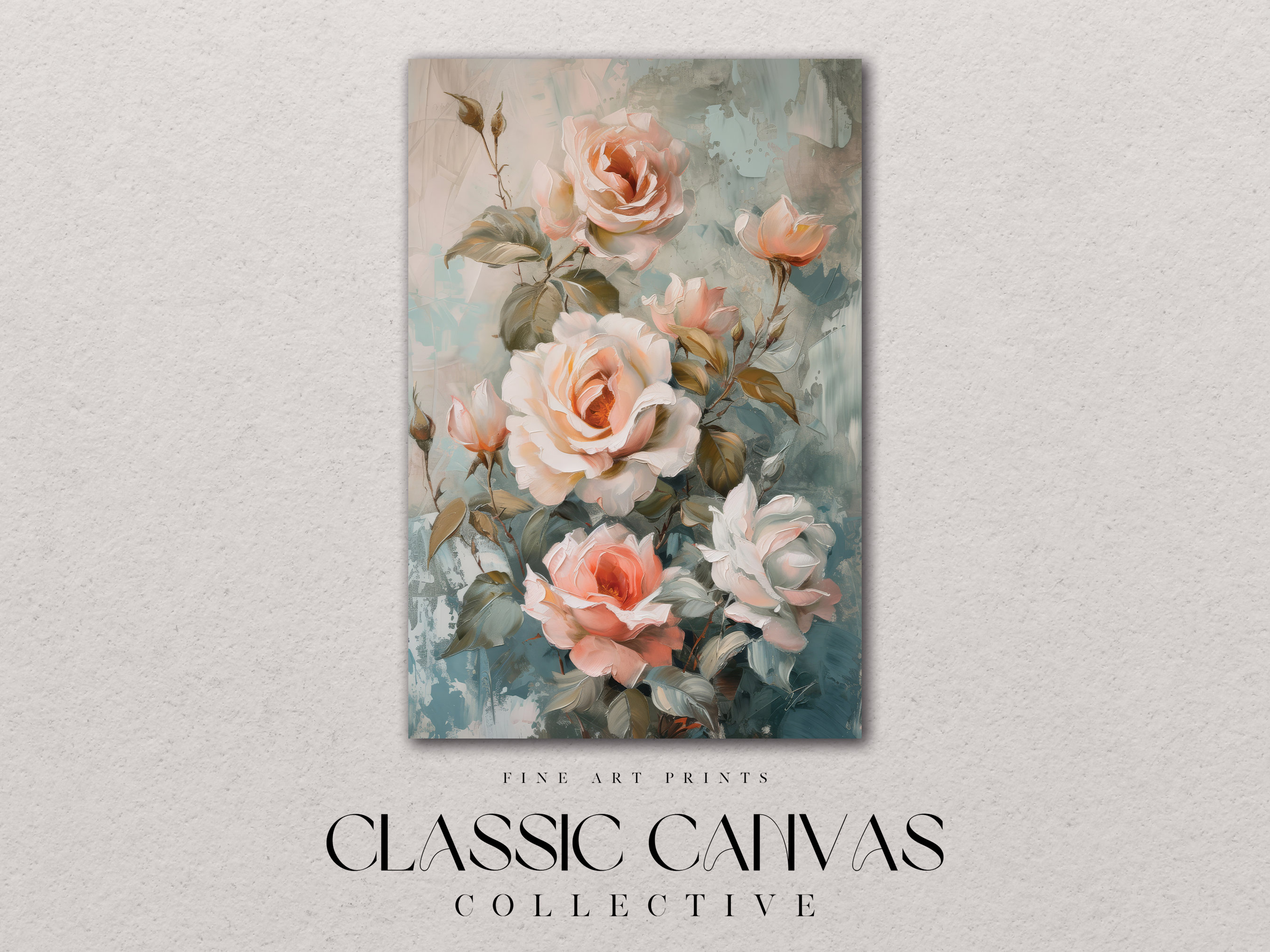 Modern Rose Art Print: Floral Digital Painting (digital Download ...