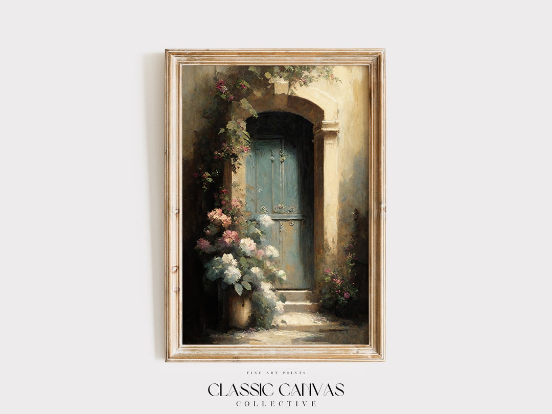 Whimsical Floral Door Timeless Doorway Art Print Vintage Aesthetic ...
