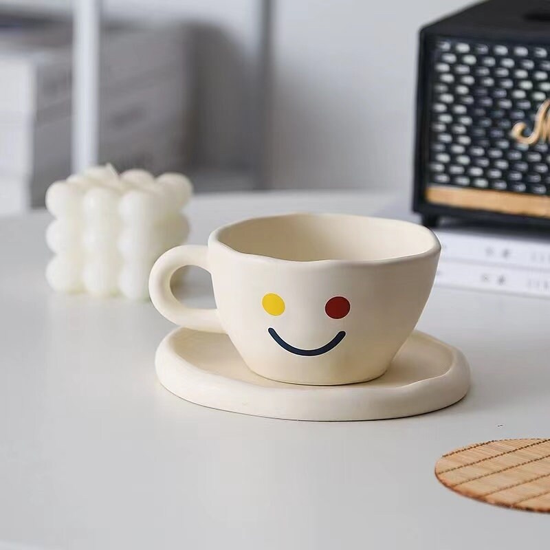 Creative Design make You Smile Hand Painted Ceramic Coffee Mug With ...